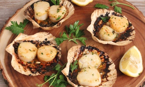 Grilled Scallops On the Half Shell Recipe | Laura in the Kitchen ...