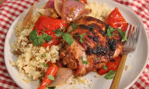 Harissa Chicken Recipe | Laura in the Kitchen - Internet Cooking Show