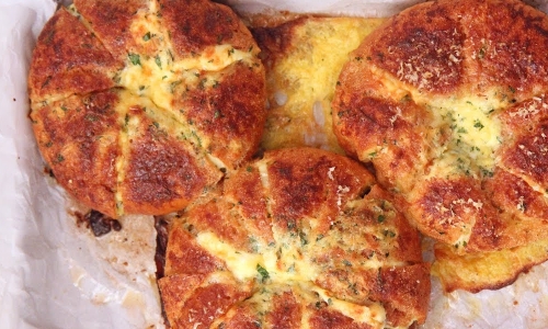 Korean Garlic Cheesy Bread Recipe | Laura in the Kitchen - Internet ...