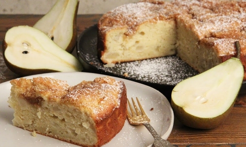 Pear Cardamom Cake Recipe | Laura in the Kitchen - Internet Cooking Show