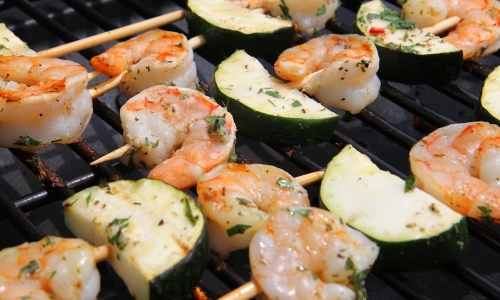 Shrimp and Zucchini Kabobs Recipe | Laura in the Kitchen - Internet ...