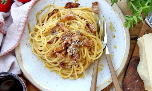 Uncle Tony Carbonara Recipe | Laura in the Kitchen - Internet Cooking Show